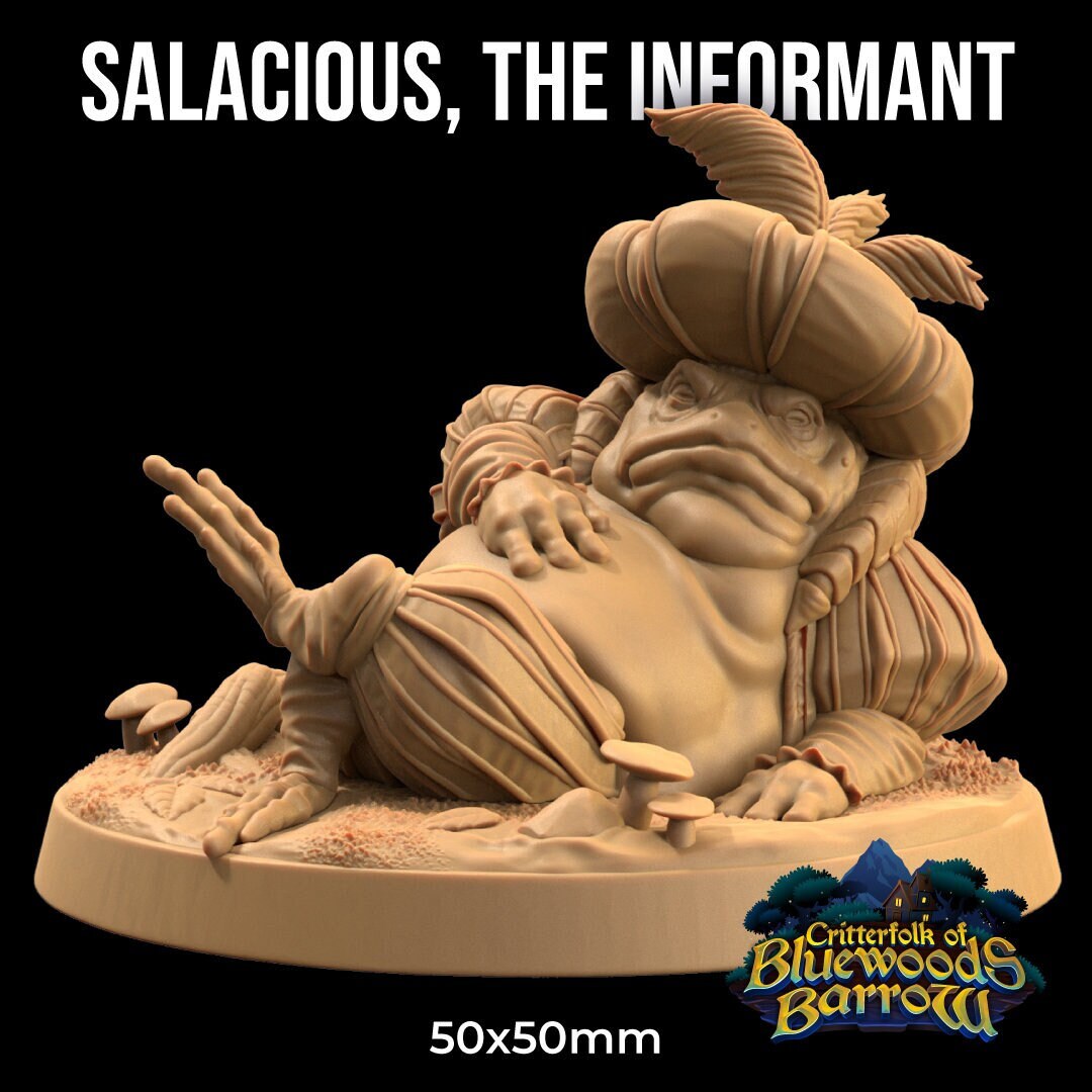 Frog Prince Miniature Salacious, the Informant by Dragon Trappers Lodge ...