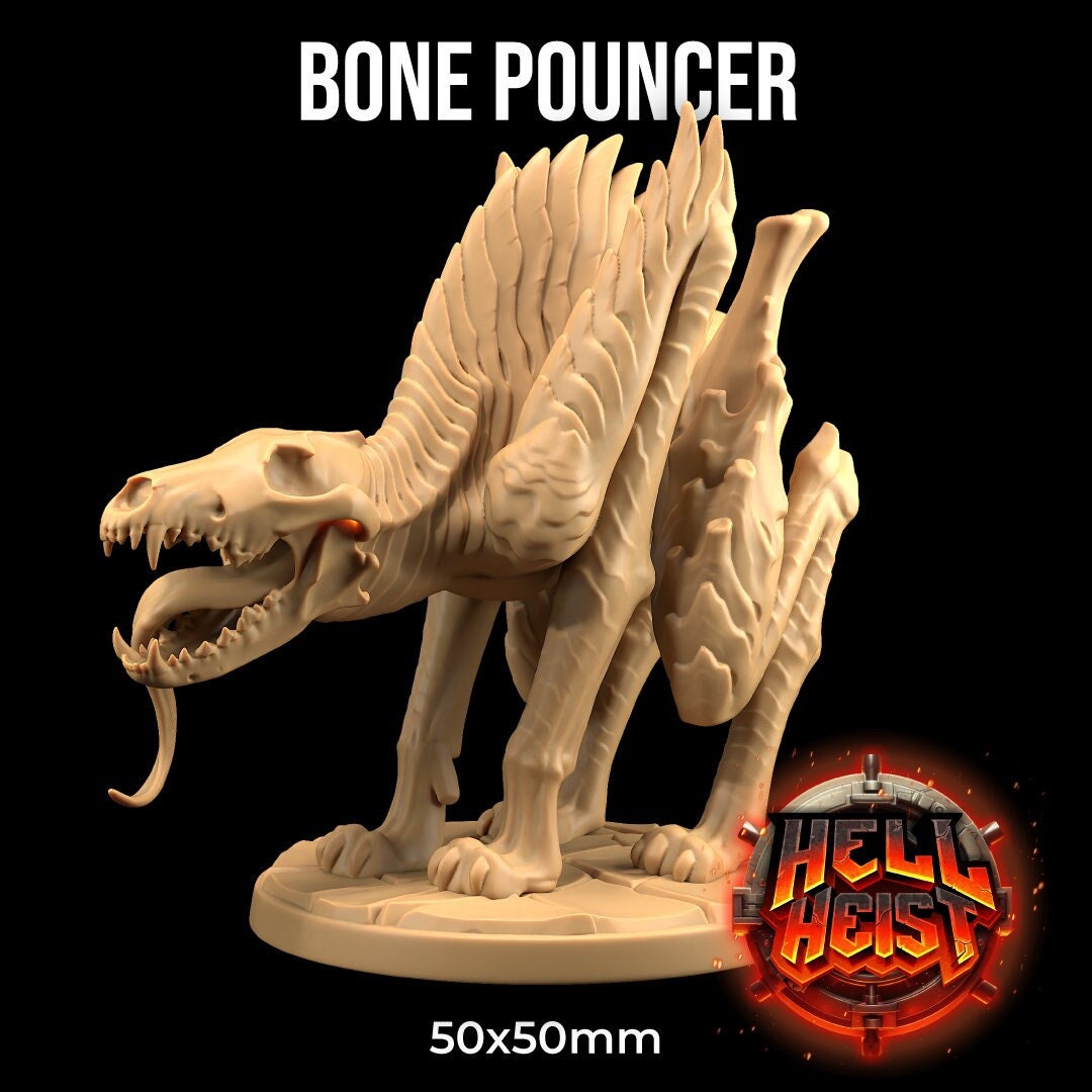 Demon Hound Miniature Bone Pouncer by Dragon Trappers Lodge Hell Heist ...