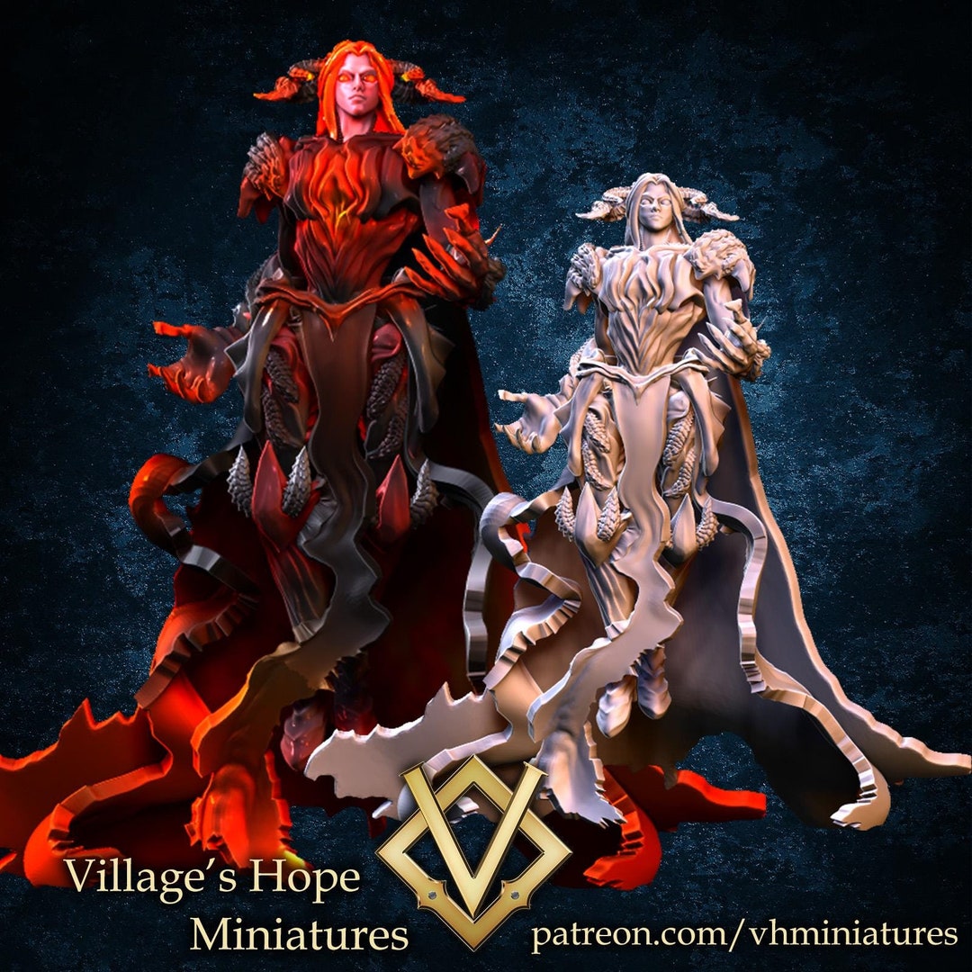 Demon Lord by Village's Hope Miniatures 32 MM Miniature Four Demonic ...