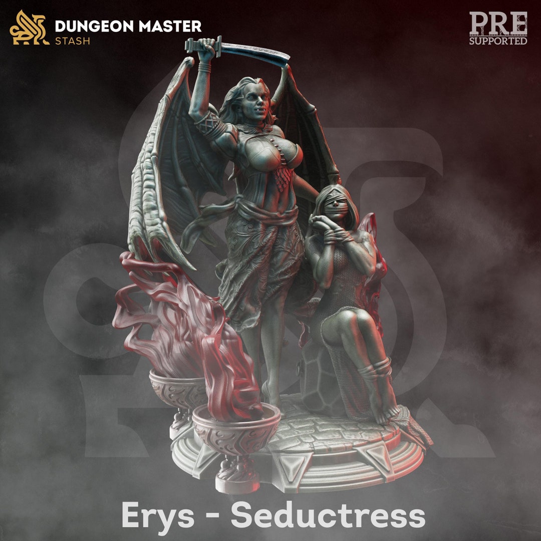 Succubus Miniature Erys, Seductress by DM Stash Blood From Stone 32/75 Mm Tabletop Gaming and ...