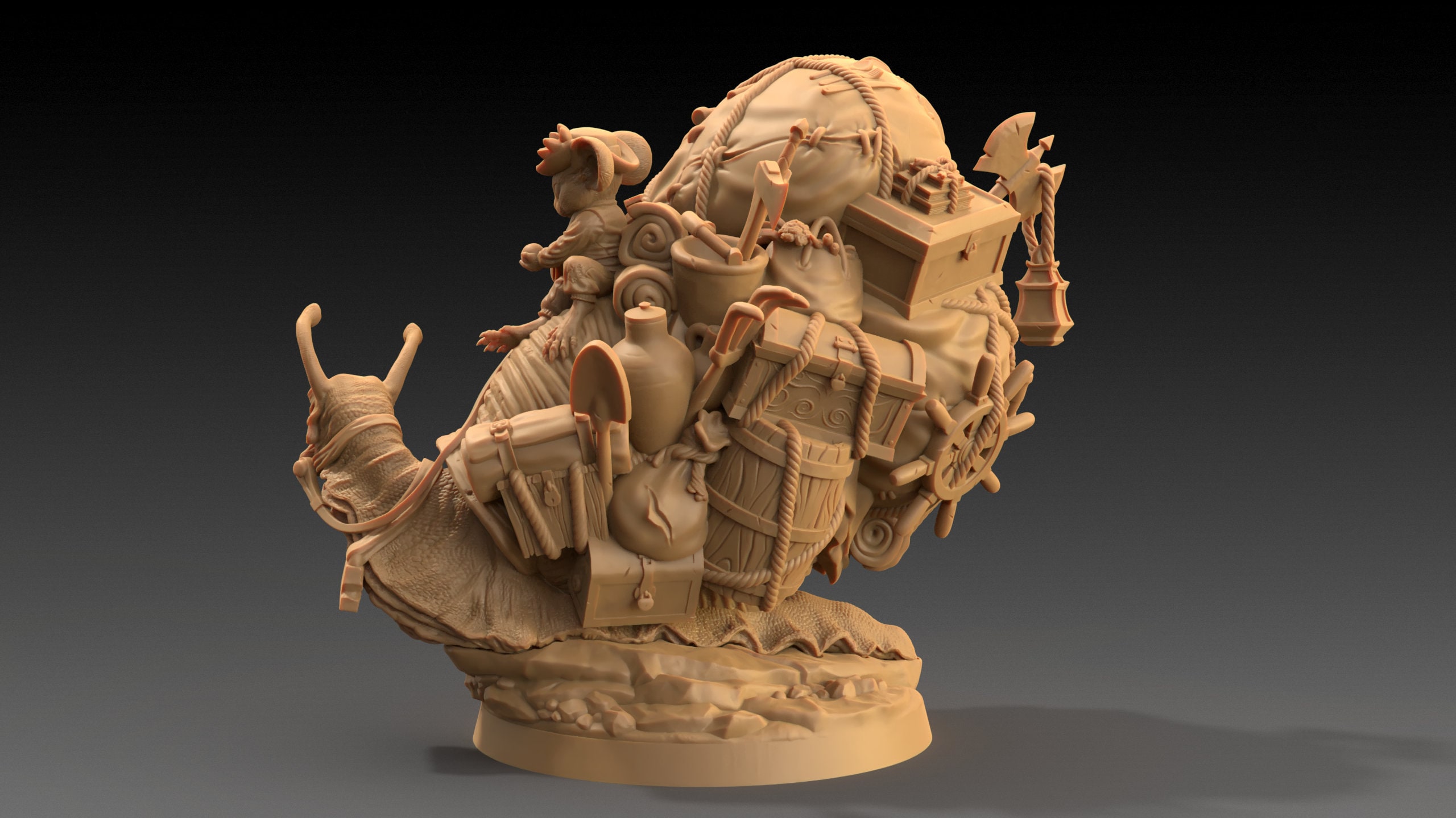 Mousling and Snail Mount Miniatures Thimbles Squeakerson, Traveling ...