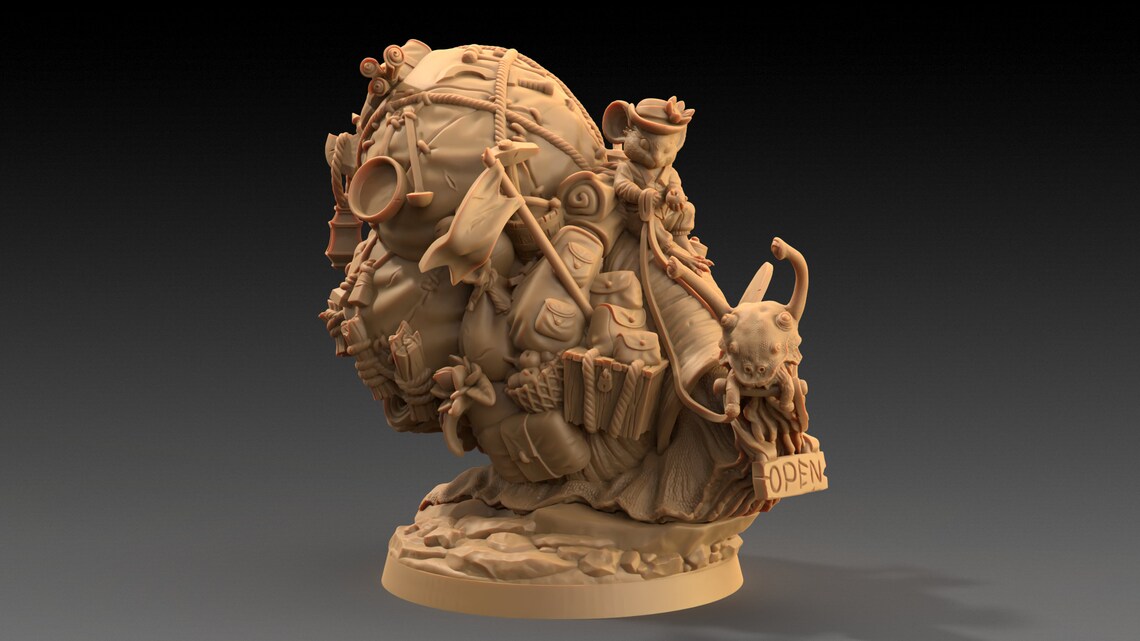 Mousling and Snail Mount Miniatures Thimbles Squeakerson, Traveling ...