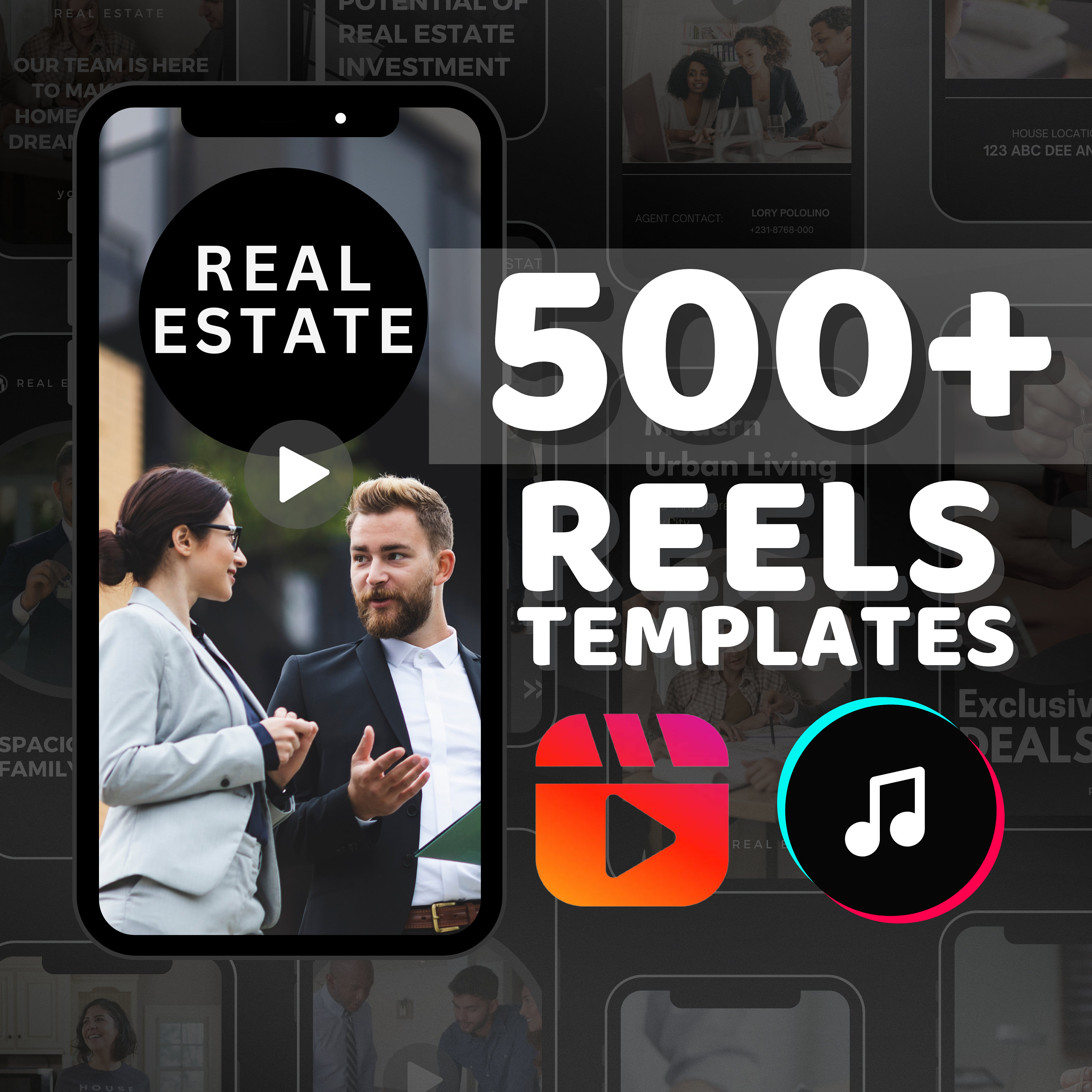 500 Real Estate Reels Templates: Realtor Social Media (digital Download ...