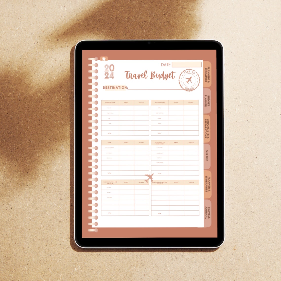 Digital Travel Planner 2024 Trip Planner Vacation Planner Roadtrip ...