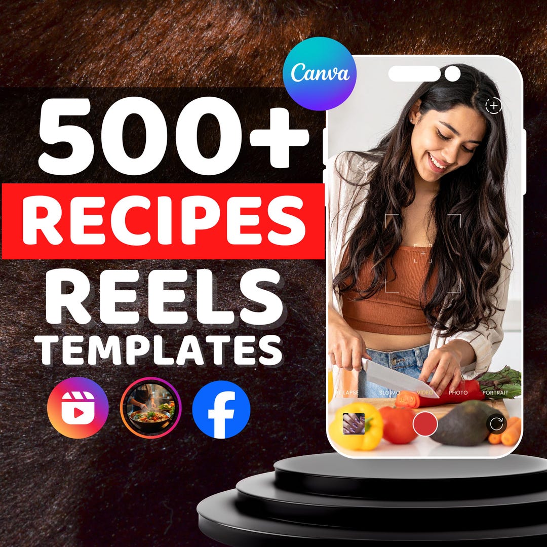 500 Healthy Recipes Reels Templates: Food Videos (digital Download) - Etsy