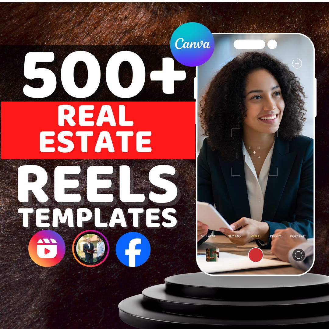 500 Real Estate Reels Templates: Realtor Social Media (digital Download ...