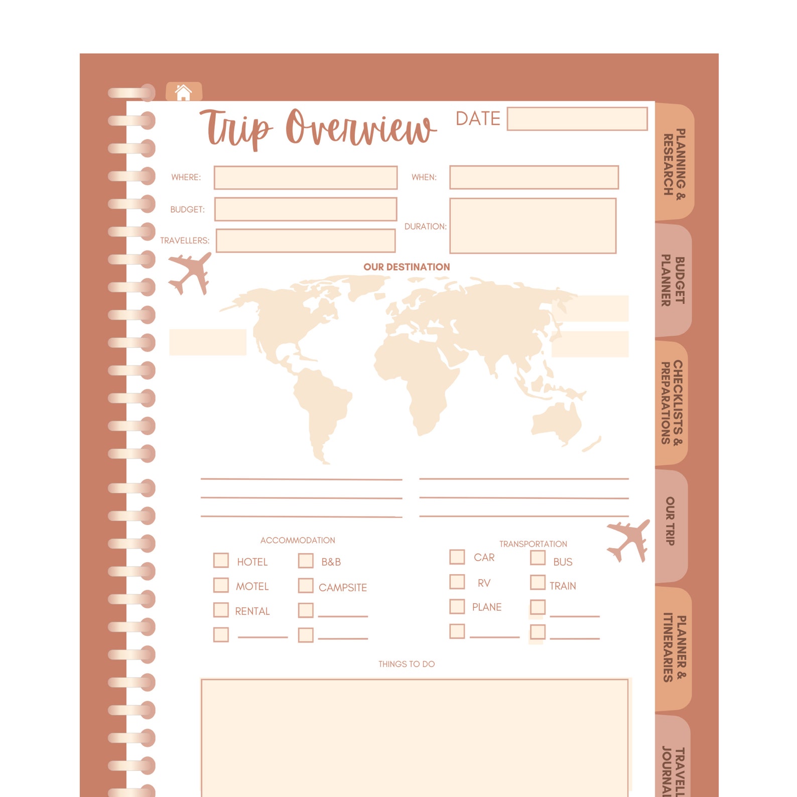 Digital Travel Planner 2024 Trip Planner Vacation Planner Roadtrip ...