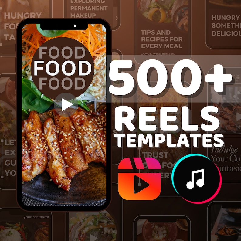 500+ Food Reels Templates: Tiktok & Instagram (canva Editable) - Etsy