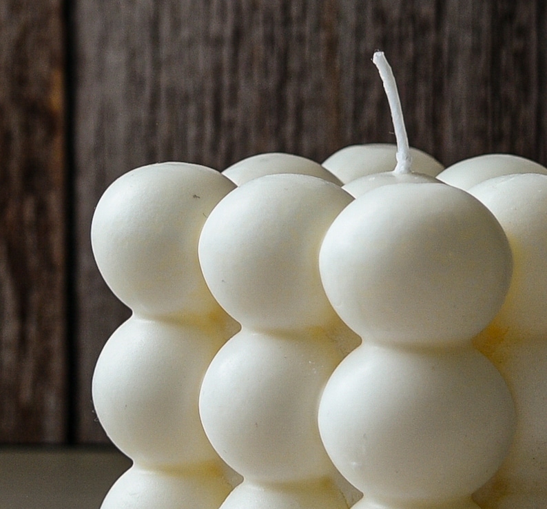 Bubble Cube Candle | Home Decor Candles Unscented | Scented Candle | Wedding Favor | Gift Him or ...