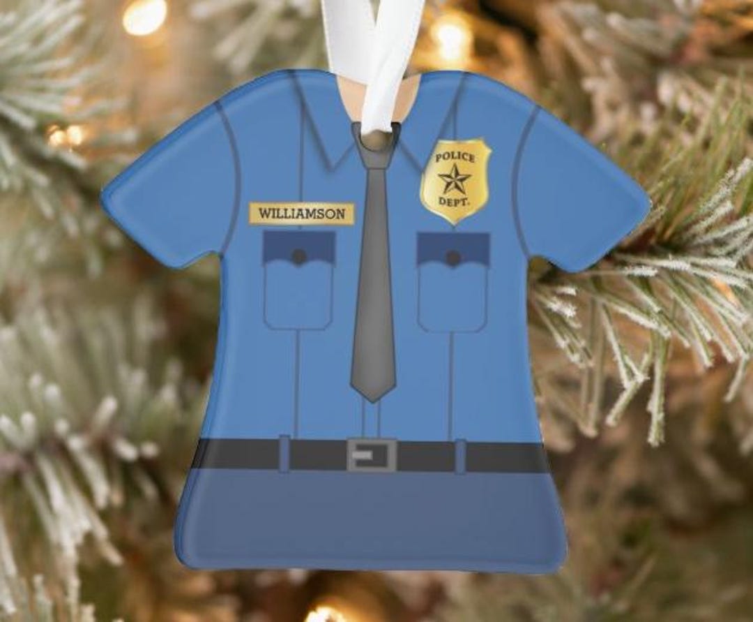 Sheriff Uniform Ornament, Sheriff Personalized 2D Flat Ornament, Custom ...