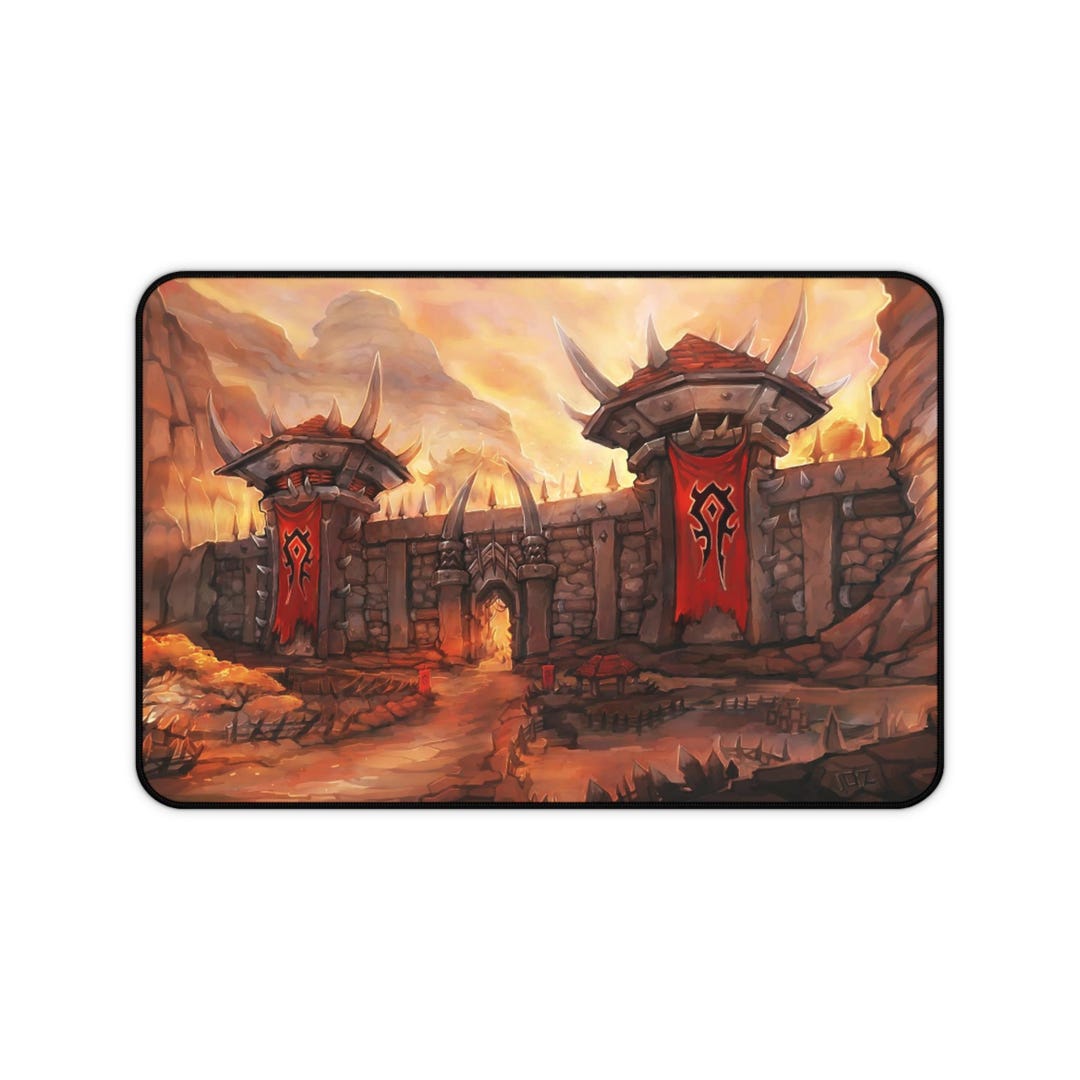Desk Mat, Gaming Mouse Pad, World of Warcraft Horde Orgrimmar Desk ...