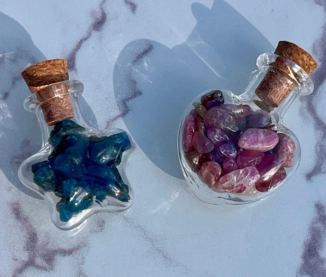 Mini Crystal Chip Bottles - Etsy