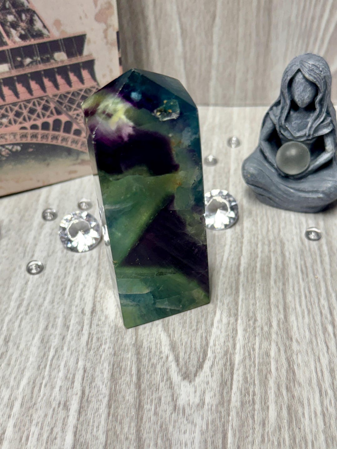 Snowflake Fluorite Tower - Etsy