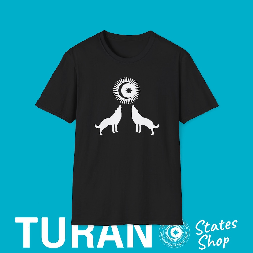 Turan Double Wolf Design Shirt, Turan Bozkurt Design Shirt, Bozkurt ...