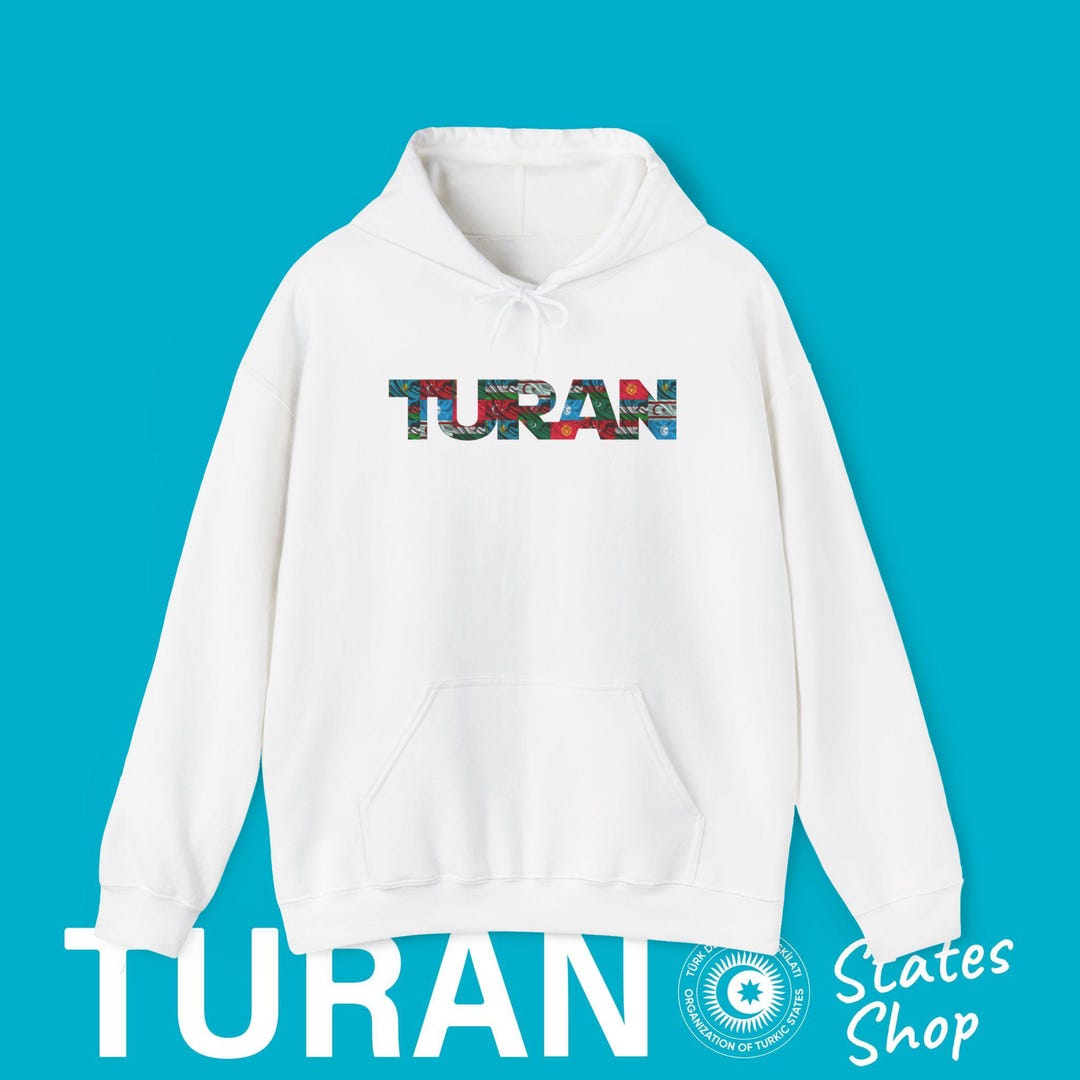 Turkic States Flag Design Hoodie, Turan States Hoodie, Turkic Countries ...