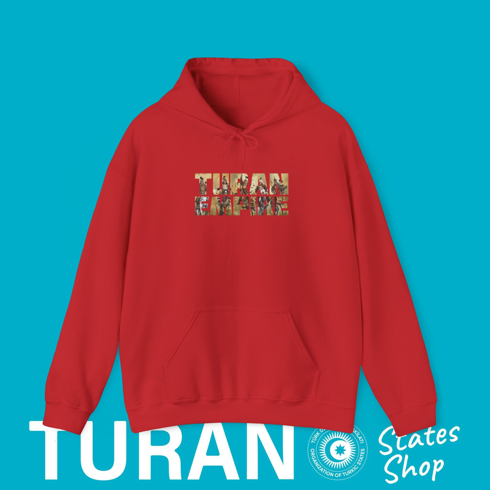 TURAN EMPIRE Oguz Khan Design Hoodie, Turkic States Fashion, Turan ...