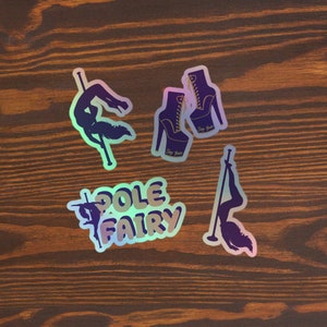 Pole Dance Holographic Stickers, Pole Dancing Stickers, Pole Dance ...