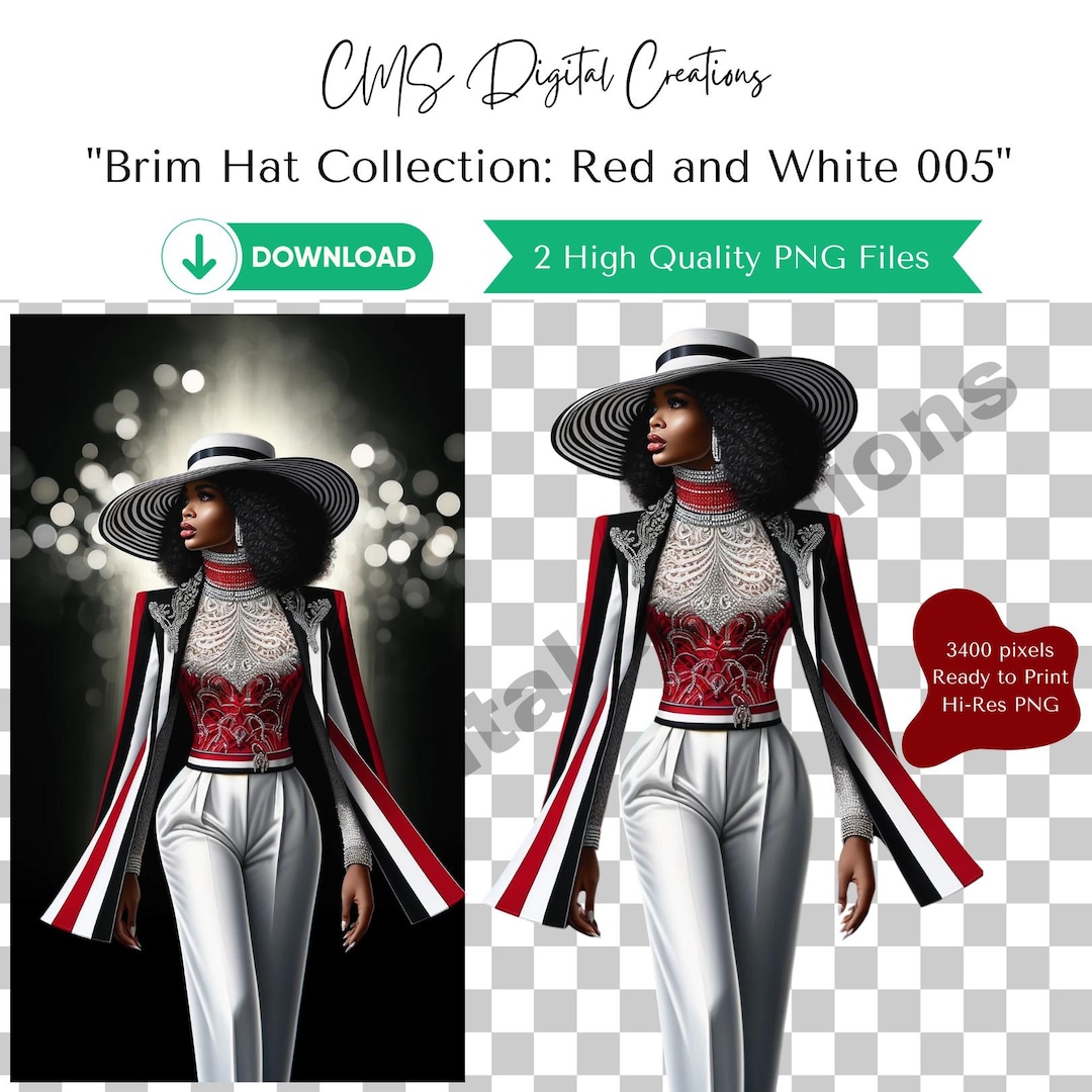 Red Brim Hat | Premium Digital Download | Sisterhood | Greek Image ...