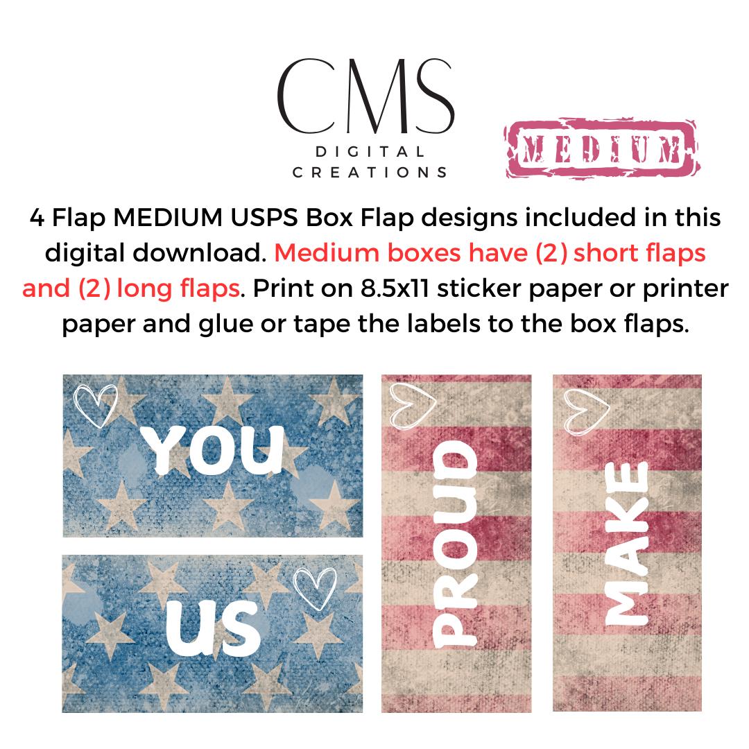 USPS Digital Sticker Kit | Digital Box Flaps | Printable Box Flaps ...