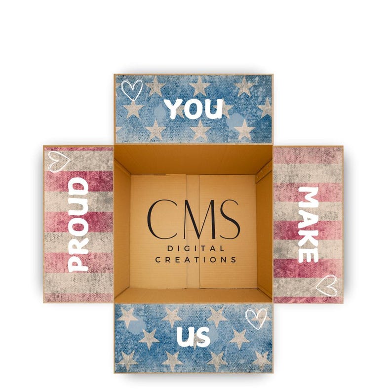 USPS Digital Sticker Kit | Digital Box Flaps | Printable Box Flaps ...