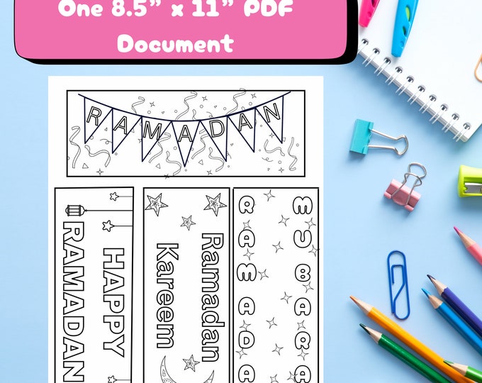 Ramadan Coloring Bookmarks for Kids | Ramadan Activity for Kids ...