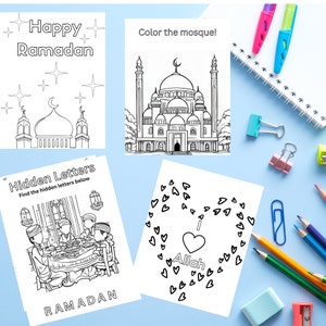 Set of 40 Ramadan and Eid Coloring Pages & Activity Pages, Ramadan Kids ...