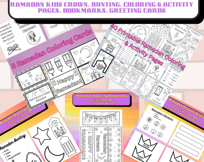 Ramadan Coloring Bookmarks for Kids | Ramadan Activity for Kids ...
