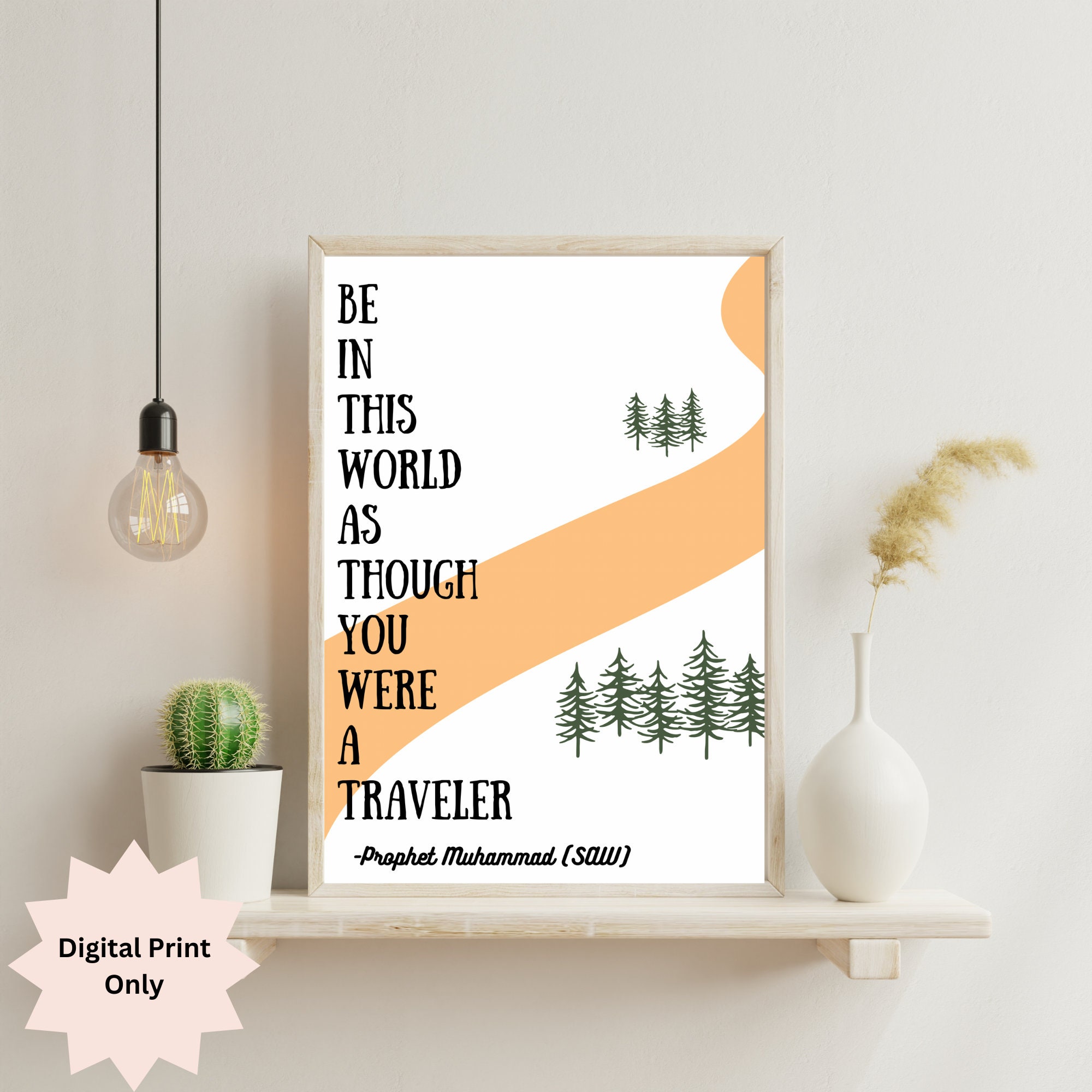 Hadith Wall Art, Islamic Printable, Islamic Wall Art, Travel ...