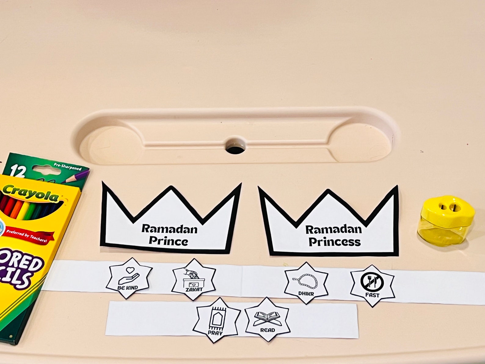 Kids Ramadan Crown Craft, Ramadan Hat Printable, Kids DIY Ramadan ...
