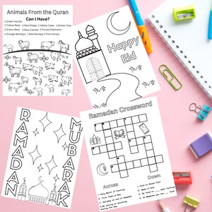 Set of 40 Ramadan and Eid Coloring Pages & Activity Pages, Ramadan Kids ...