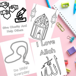 Set of 20 Ramadan and Eid Coloring Pages, Ramadan Kids Coloring Book ...