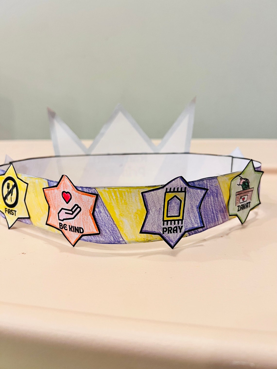 Kids Ramadan Crown Craft, Ramadan Hat Printable, Kids DIY Ramadan ...