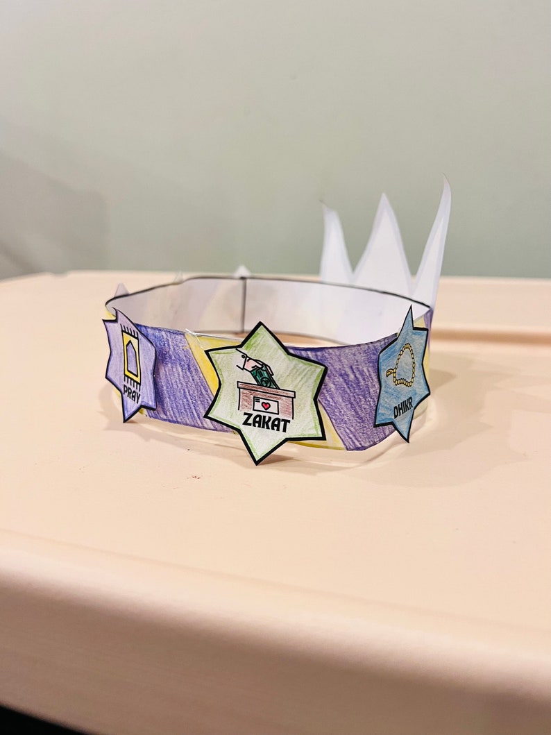 Kids Ramadan Crown Craft, Ramadan Hat Printable, Kids DIY Ramadan ...
