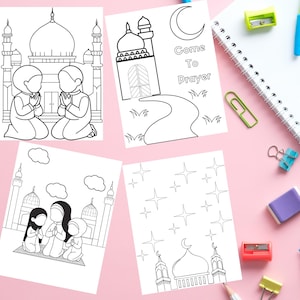 25 Kids Islamic Coloring Pages, Muslim Kids Coloring Book, Islamic Kids ...