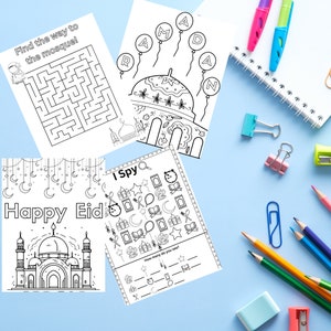 Set of 40 Ramadan and Eid Coloring Pages & Activity Pages, Ramadan Kids ...