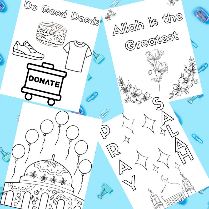 25 Kids Islamic Coloring Pages, Muslim Kids Coloring Book, Islamic Kids ...