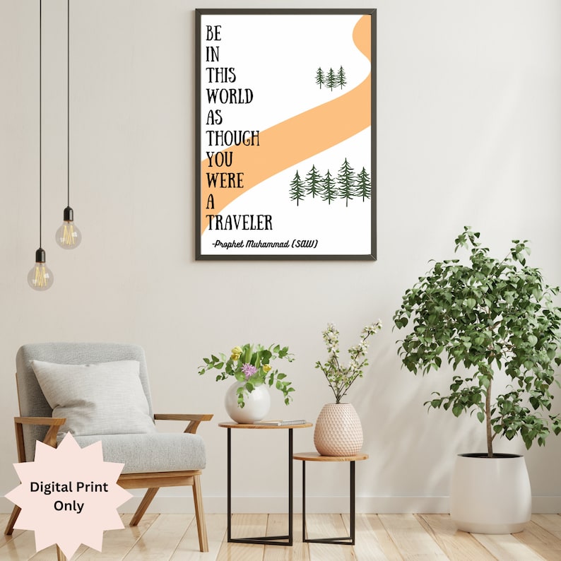 Hadith Wall Art, Islamic Printable, Islamic Wall Art, Travel ...