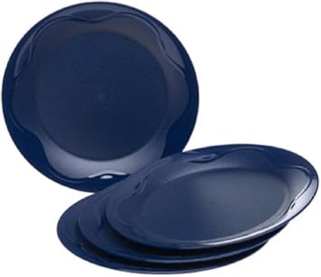 Tupperware Open House Collection Dessert or Snack Small Plates in Black ...