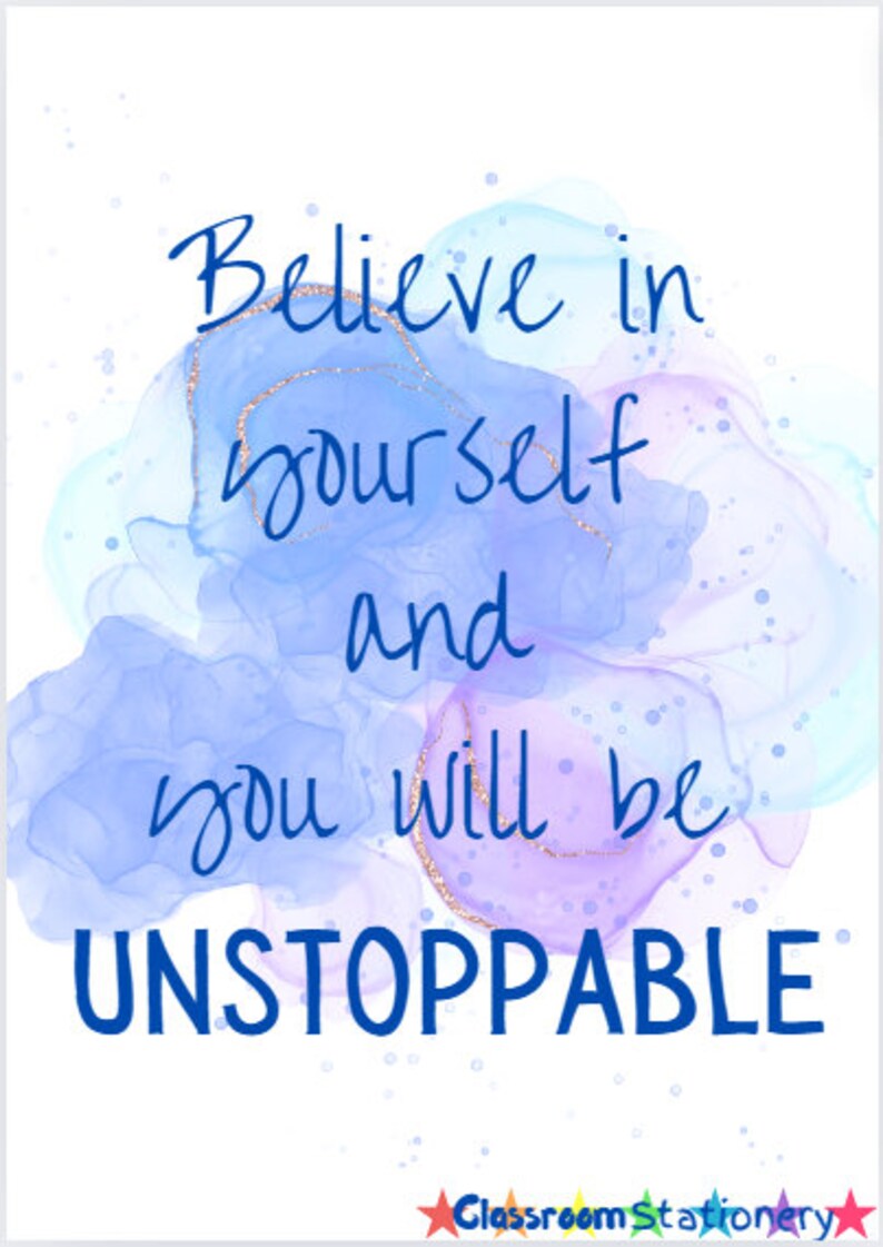 Motivational Poster (unstoppable) for the Classroom, Bedroom, Office ...