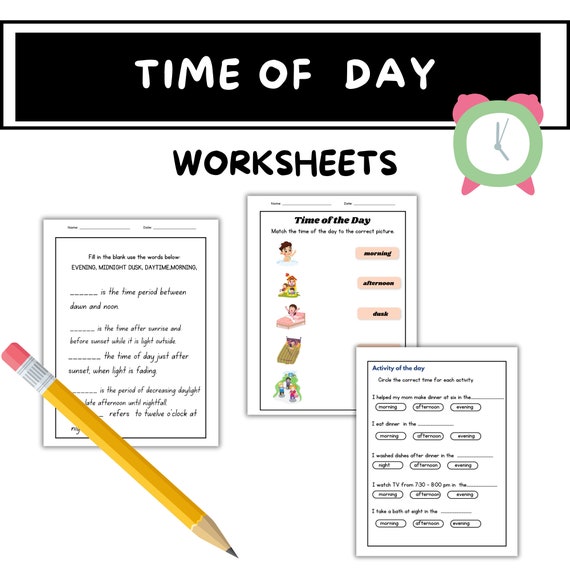 Morning Afternoon Evening Night Worksheets