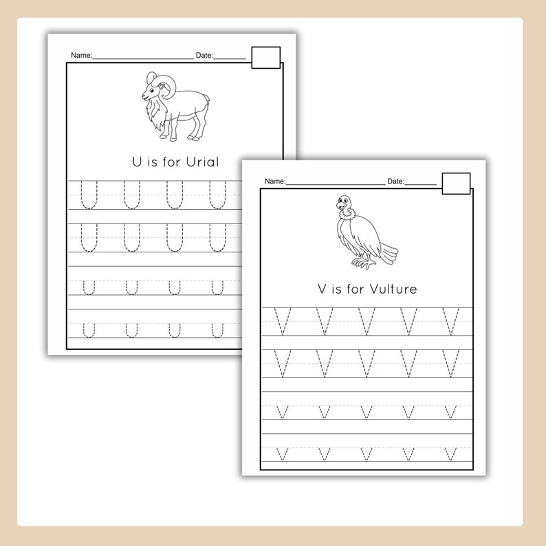 Alphabet Letter Tracing Printable Worksheets and Hunting Game Letter ...