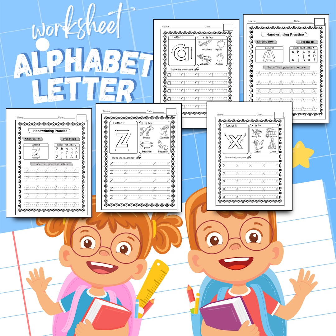 Alphabet Letter Tracing Handwriting for Preschool Kindergarten ...