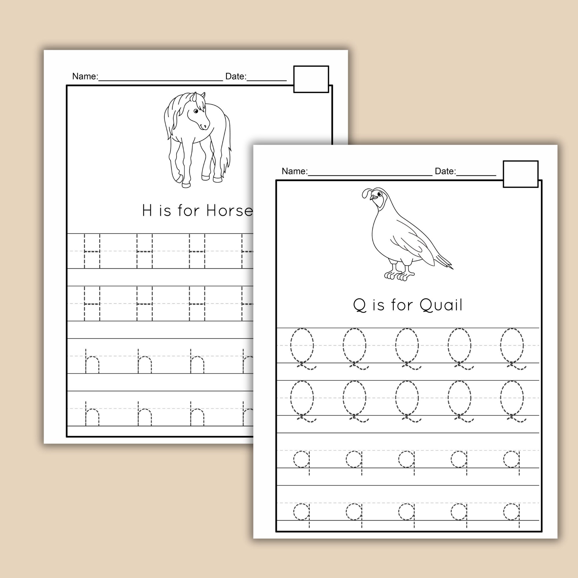 Alphabet Letter Tracing Printable Worksheets and Hunting Game Letter ...