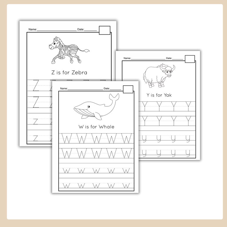 Alphabet Letter Tracing Printable Worksheets and Hunting Game Letter ...