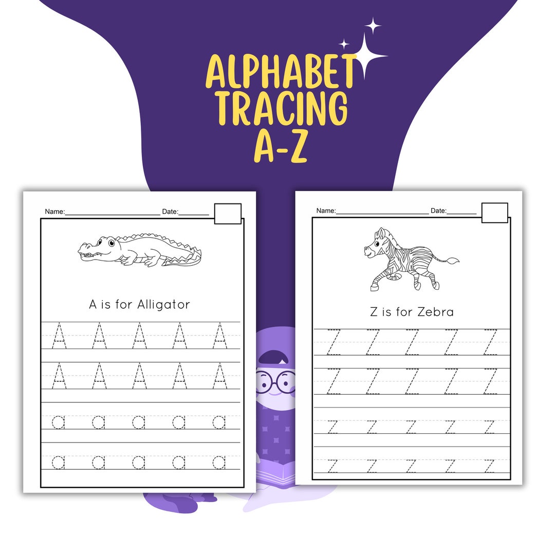 Alphabet Letter Tracing Printable Worksheets and Hunting Game Letter ...