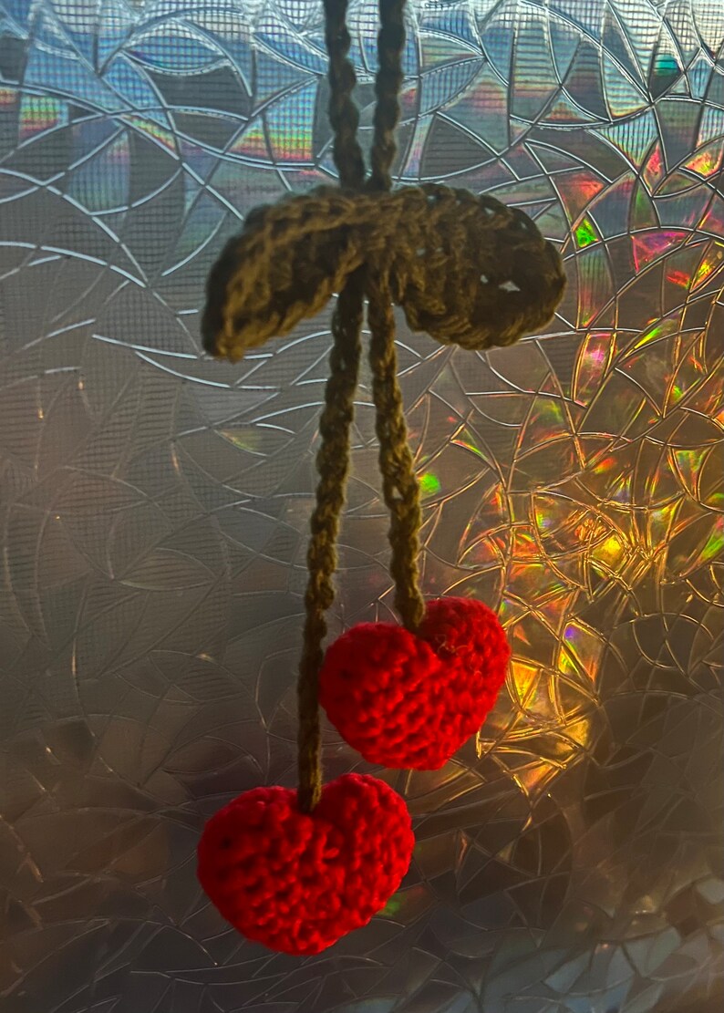 Crochet Cherry Hearts - Etsy
