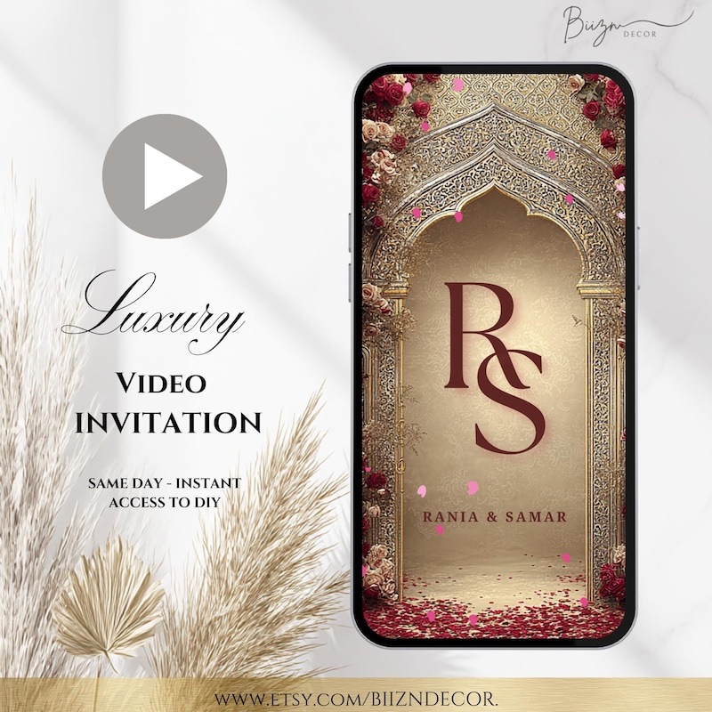 Wedding Invites Red Gold - Etsy UK