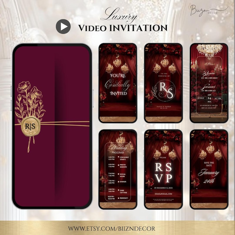 Baraat Digital Invitation - Etsy Canada