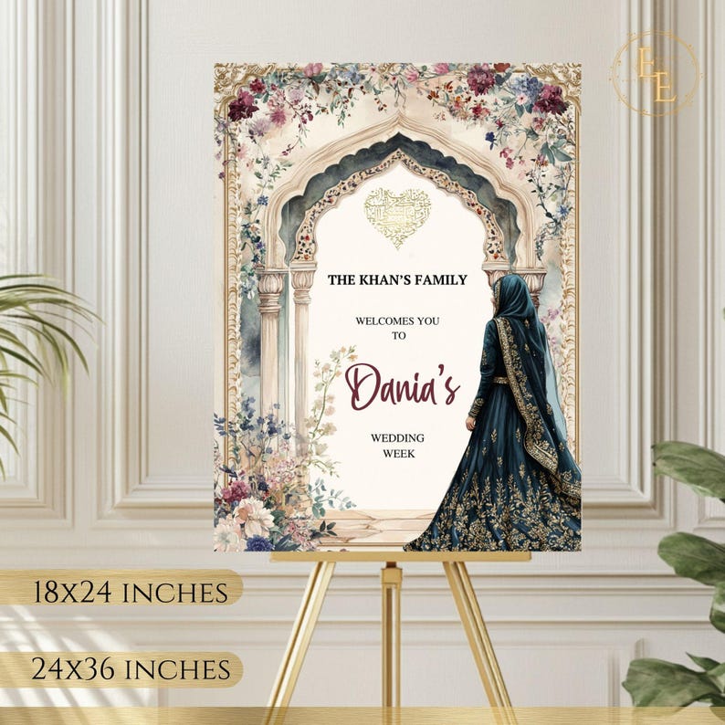 Wedding Welcome Sign, Wedding Week Sign, Mehndi Welcome Sign, Desi ...