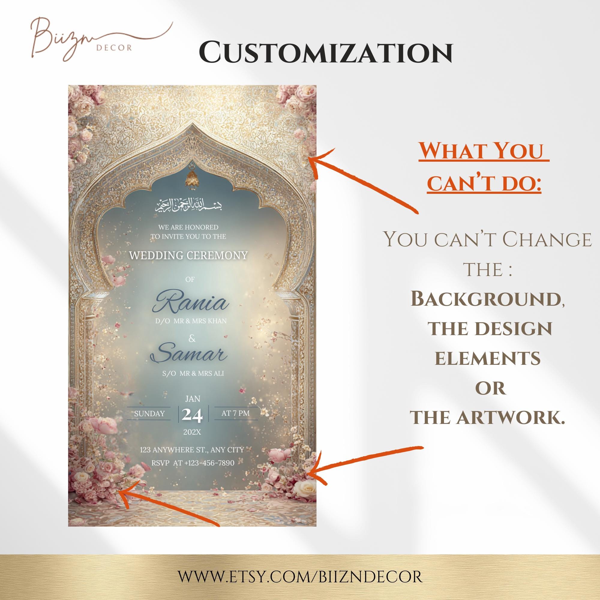 Walima Baraat Nikkah Invitation Envelope Animation : Animated Islamic ...